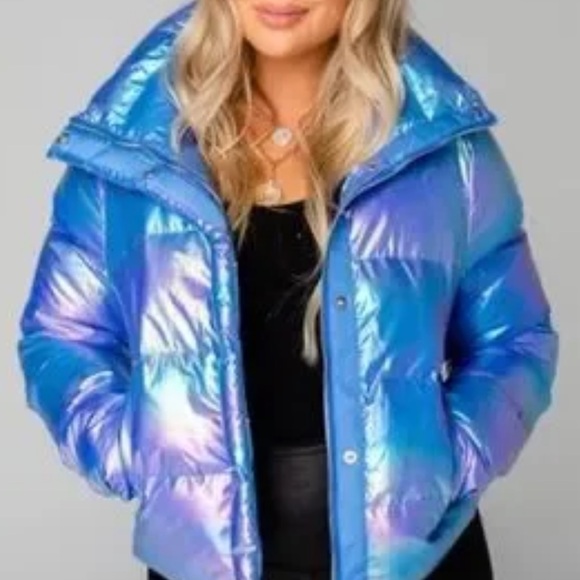Buddy Love | Jackets & Coats | Buddy Love Iridescent Puffer Jacket Size ...